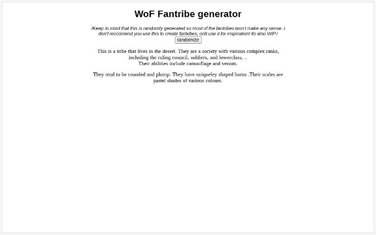 WoF Fantribe generator