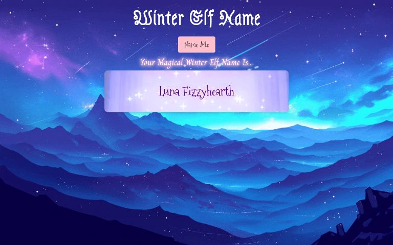 Winter Elf Name ― Perchance Generator