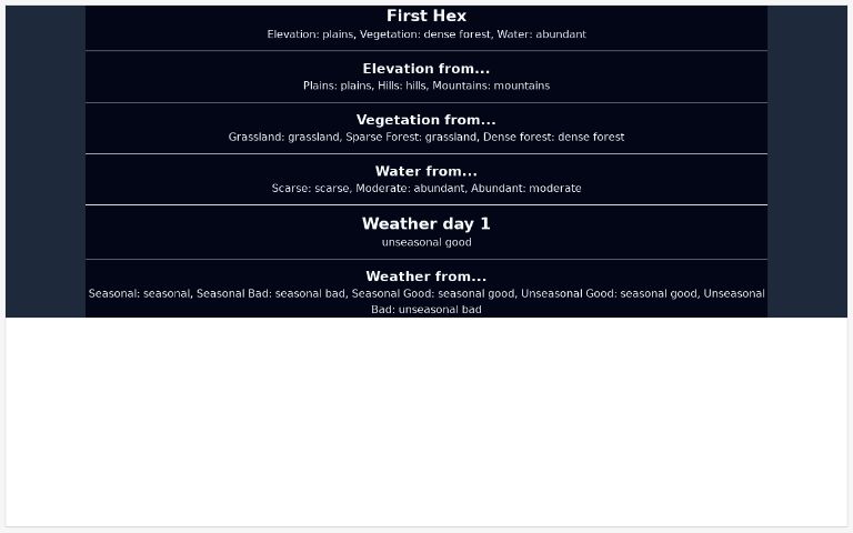 First Hex ― Perchance Generator