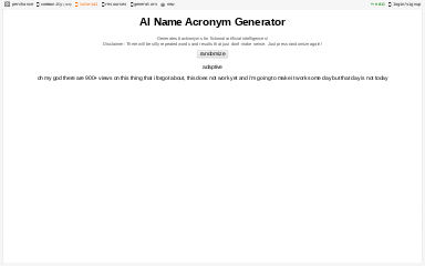 AI Name Acronym Generator