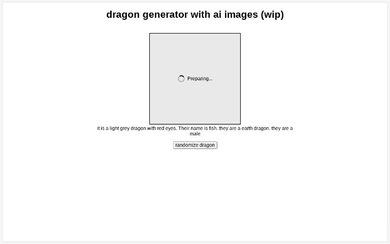 dragon generator with ai images (wip)