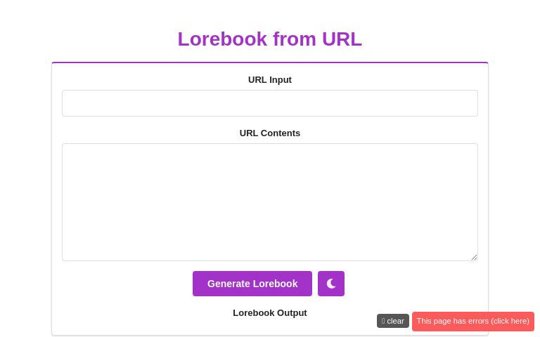 Lorebook from URL ― Perchance Generator