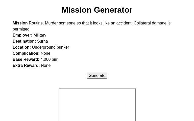 Mission Generator