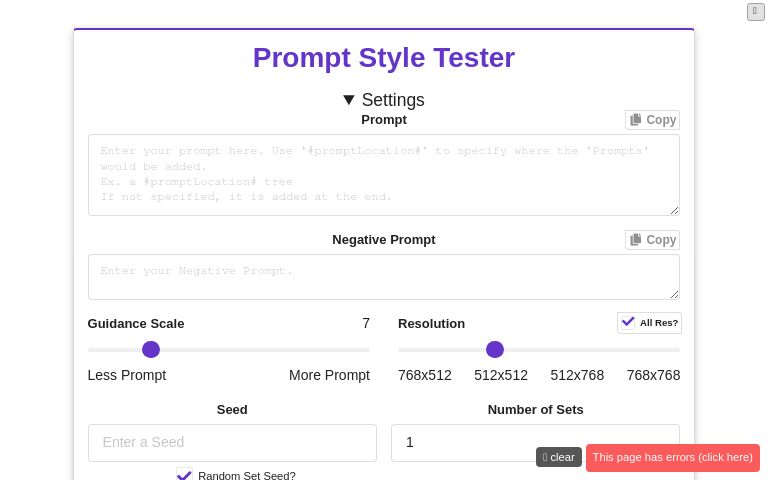 Prompt Style Tester ― Perchance Generator