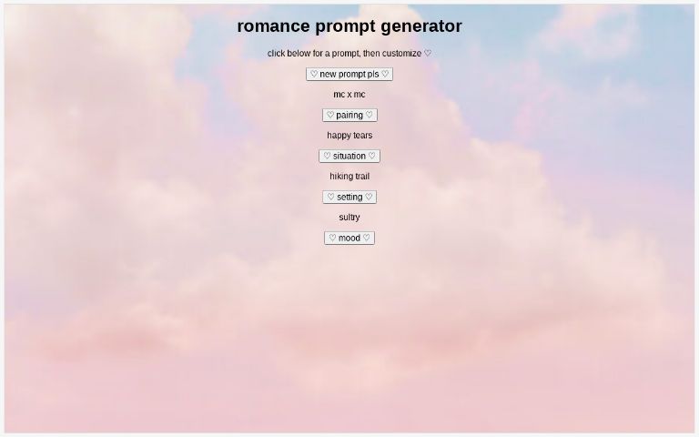 romance prompt generator