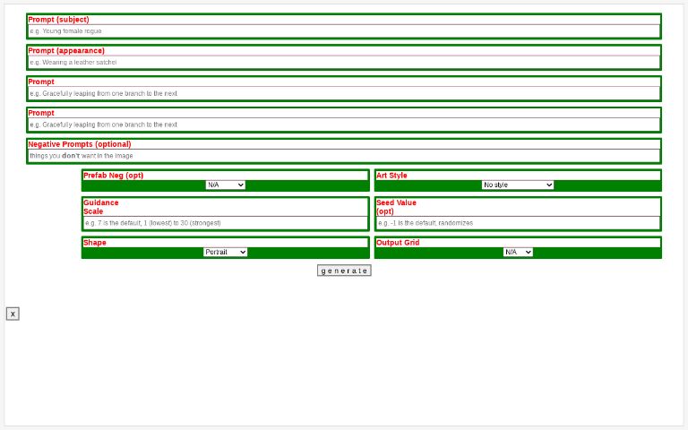 "WIP - AI Art Generator"