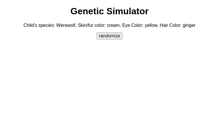 Genetic Simulator ― Perchance Generator
