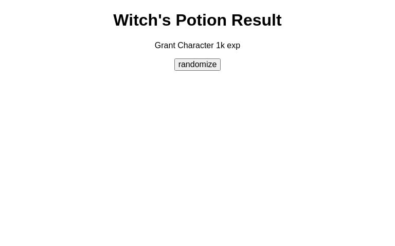 Witch's Potion Result ― Perchance Generator