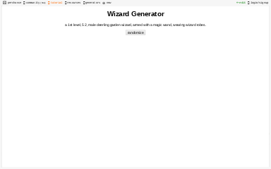 Wizard Generator