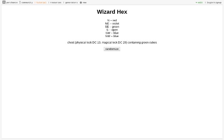 Wizard Hex ― Perchance Generator