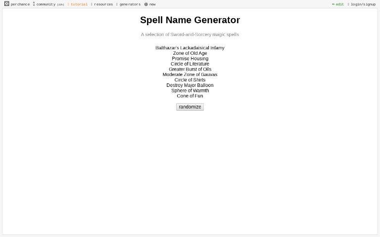 Spell Name Generator