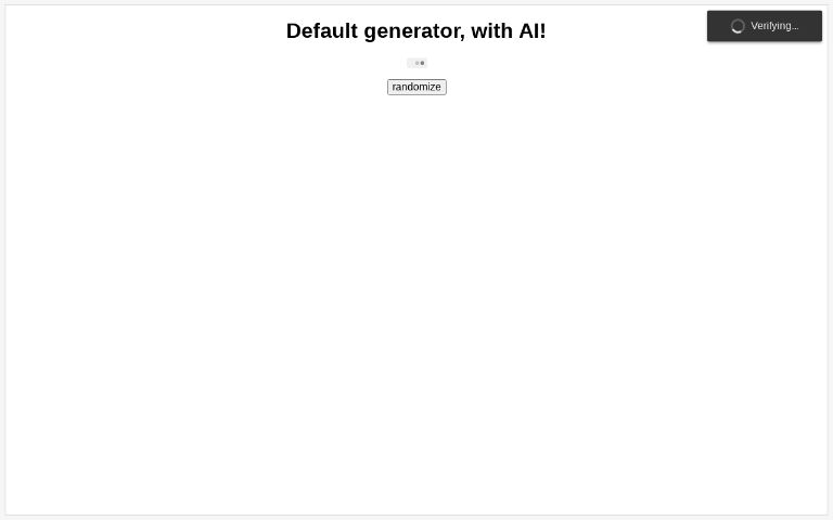 Default generator, with AI!