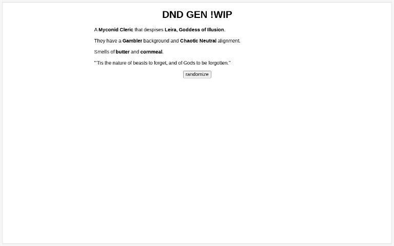DND GEN !WIP