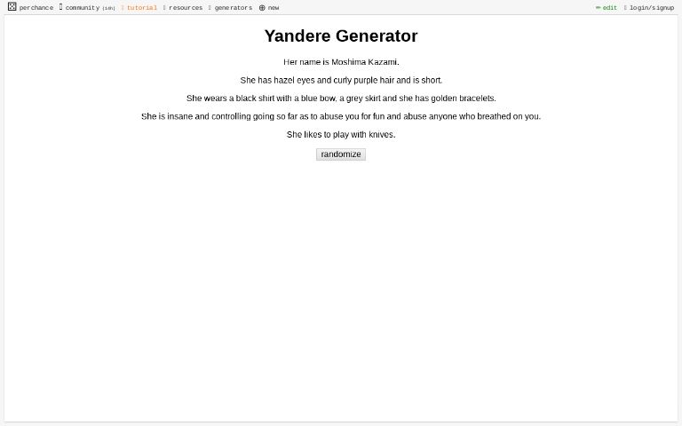 Yandere Generator
