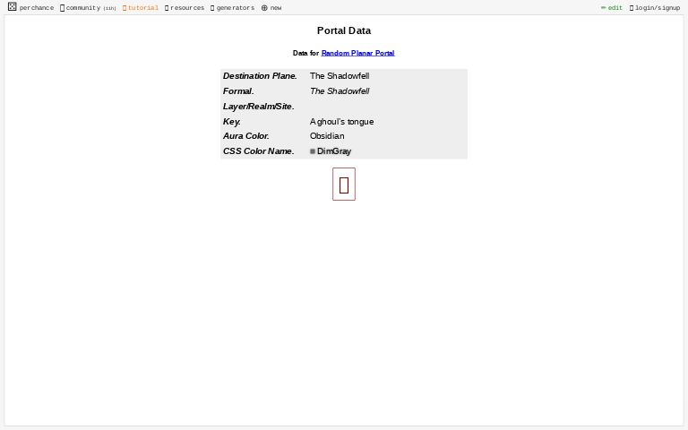 Portal Data ― Perchance Generator