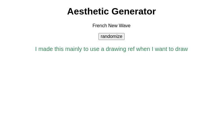 Aesthetic Generator