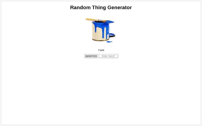 Random Thing Generator