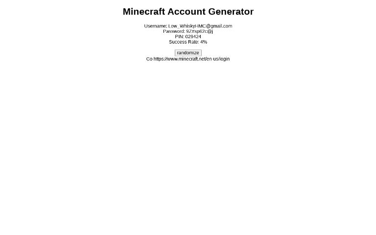 Minecraft Account Generator