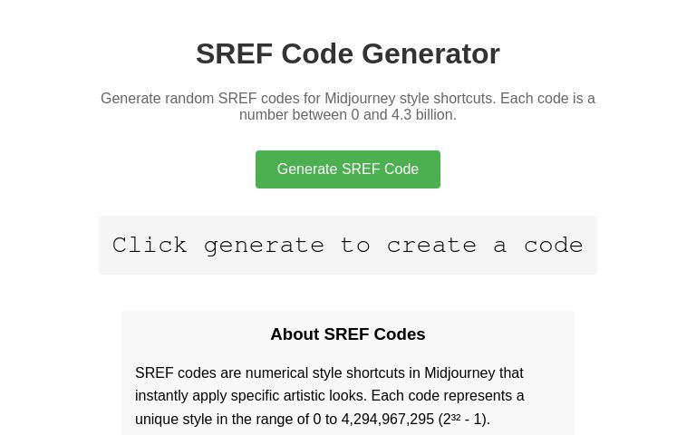 SREF Code Generator