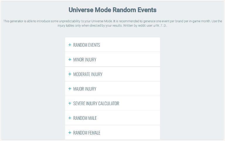 Universe Mode Random Events ― Perchance Generator