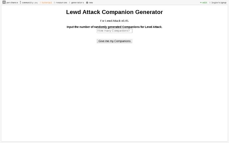 Lewd Attack Companion Generator