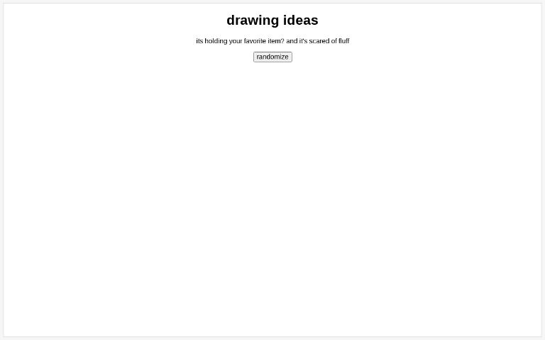 drawing ideas ― Perchance Generator