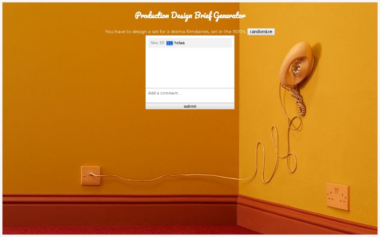 Production Design Brief Generator