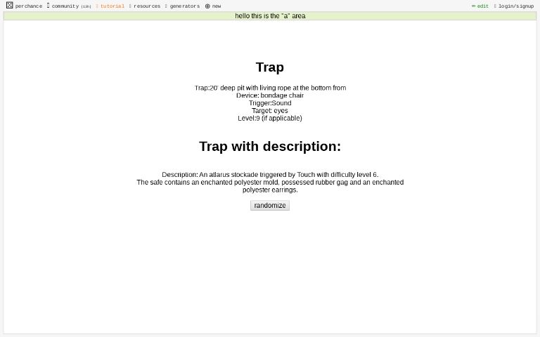 Trap ― Perchance Generator