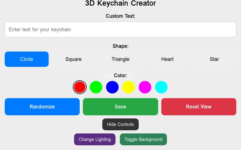 3D Keychain Creator ― Perchance Generator