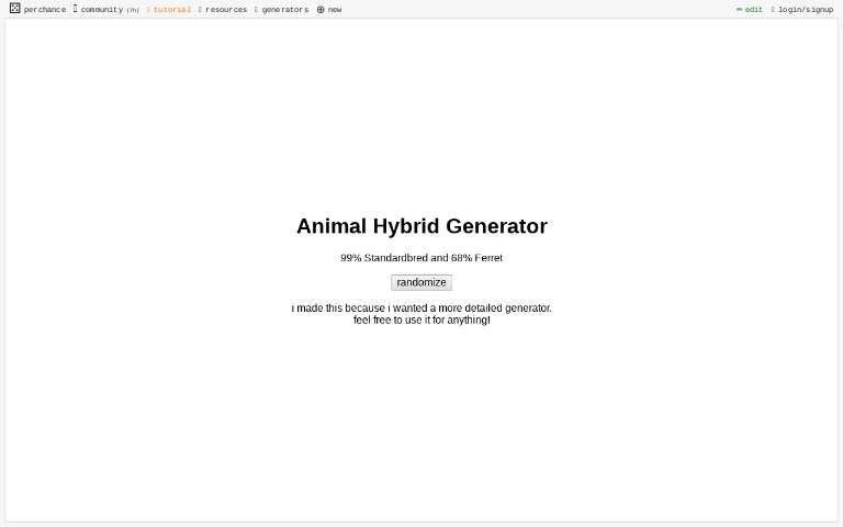 Animal Hybrid Generator
