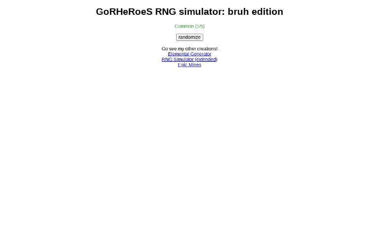 RNG Simulator (extended) ― Perchance Generator