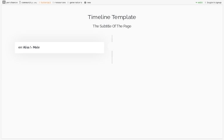 Timeline Template ― Perchance Generator