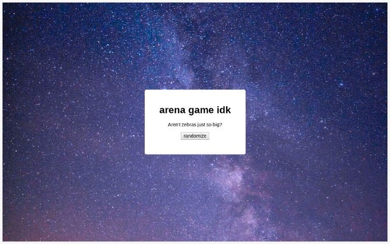 arena game idk ― Perchance Generator