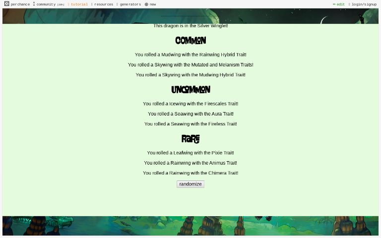 Common ― Perchance Generator