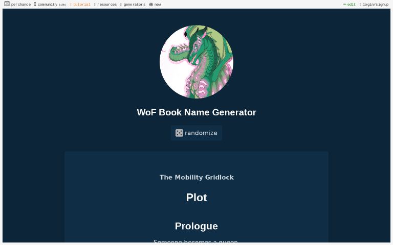 WoF Book Name Generator