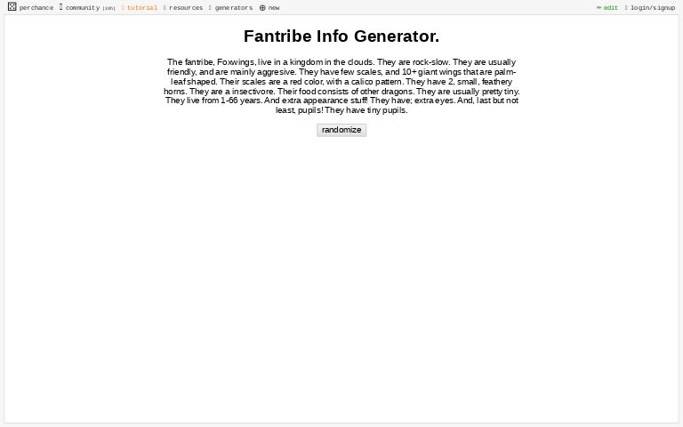 Fantribe Info Generator.
