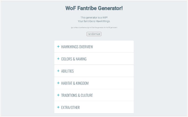 WoF Fantribe Generator!