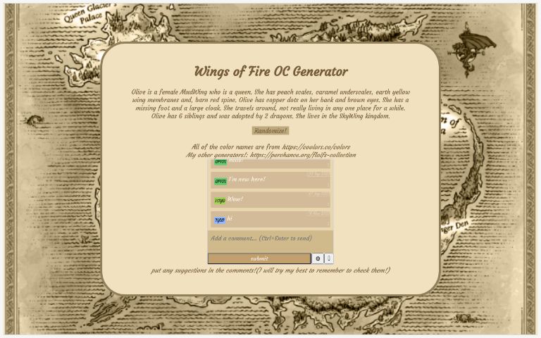 Wings of Fire OC Generator