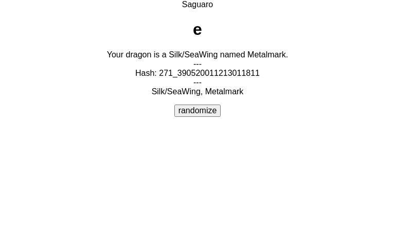 e ― Perchance Generator