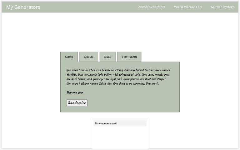 WoF Life! ― Perchance Generator