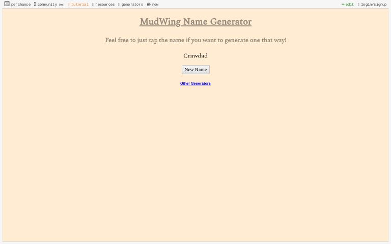 MudWing Name Generator