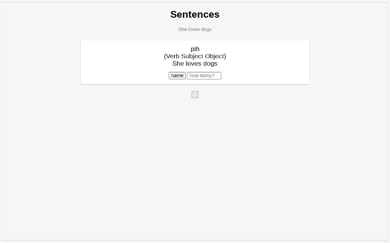 Sentences ― Perchance Generator