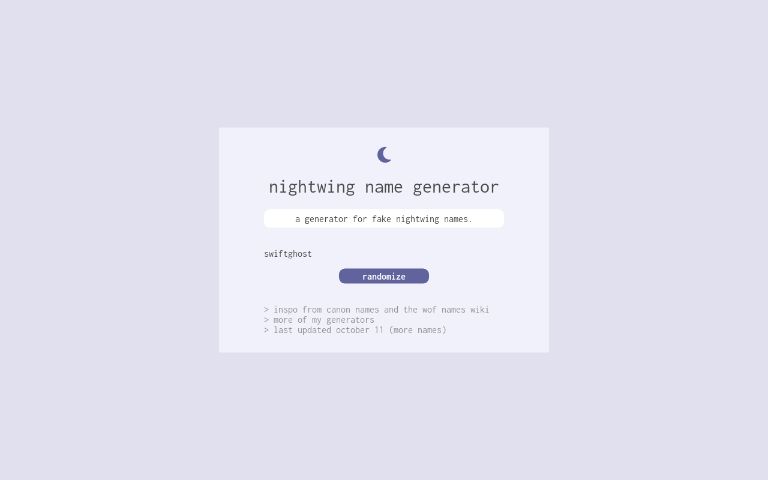 Recently Updated Generators ― Perchance