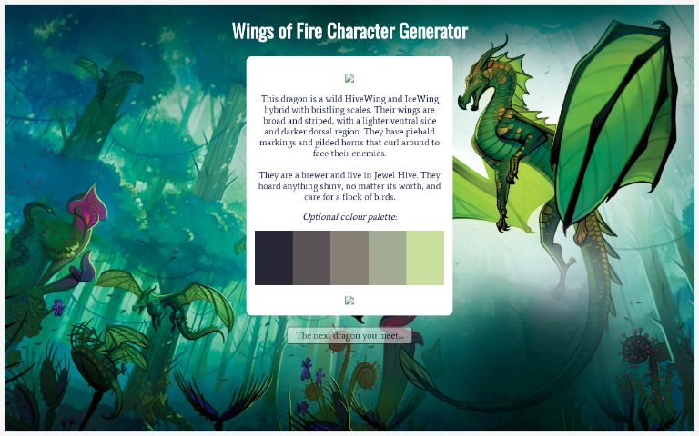Wings of Fire Character Generator