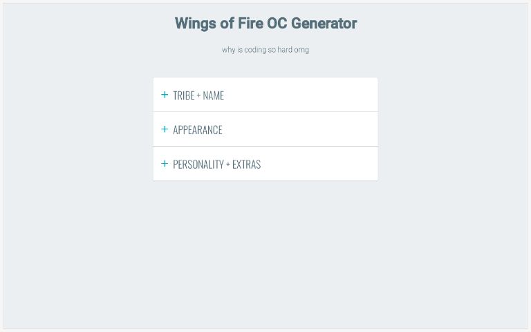Wings of Fire OC Generator