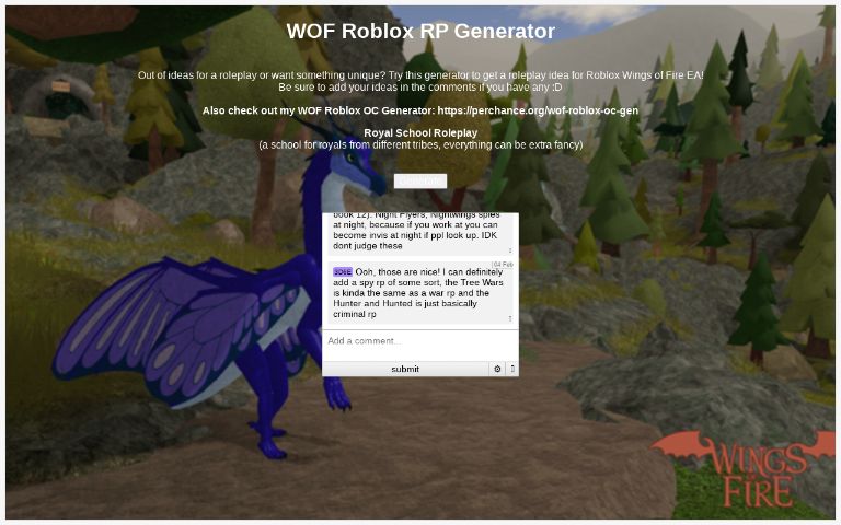 WOF Roblox RP Generator