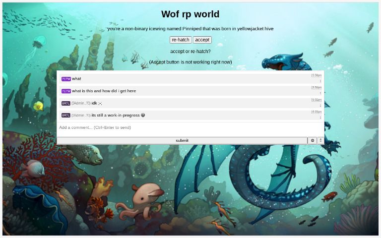 Wof rp world ― Perchance Generator