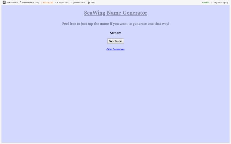 SeaWing Name Generator