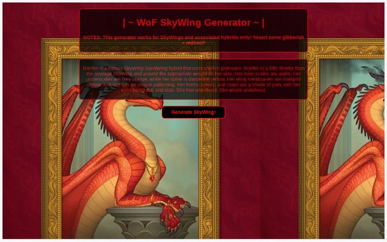WoF SkyWing Generator