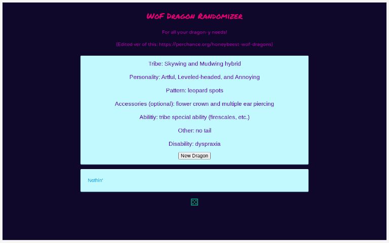 Wof Thingy ― Perchance Generator